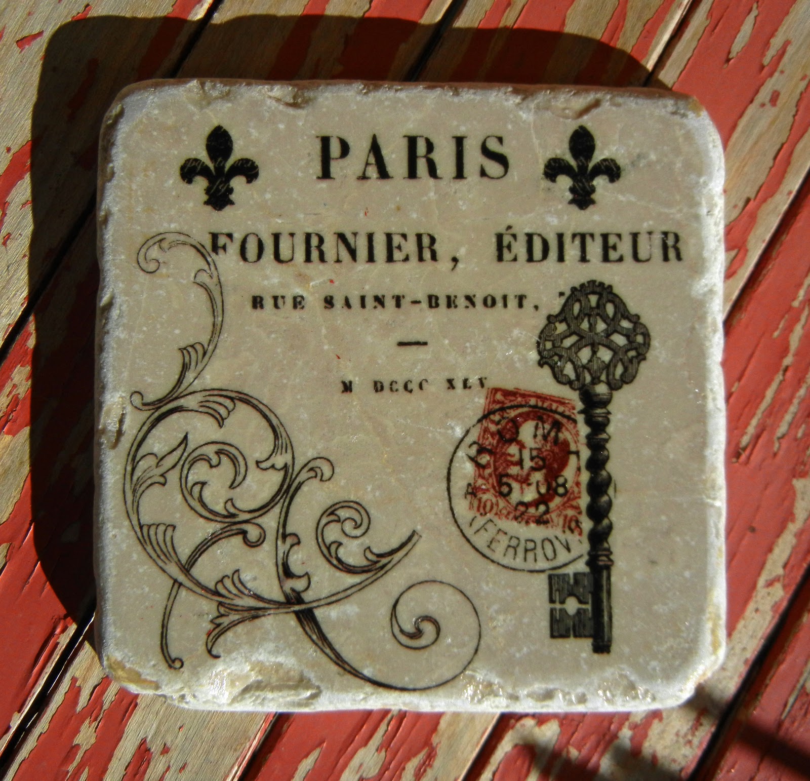 Tinyrosebud3: French Tile Coasters - Coffee Time!