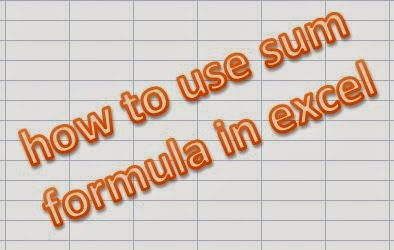 how to use sum formula in ms excel - एम एस एक्सेल में सम फार्मूला सीखें ...