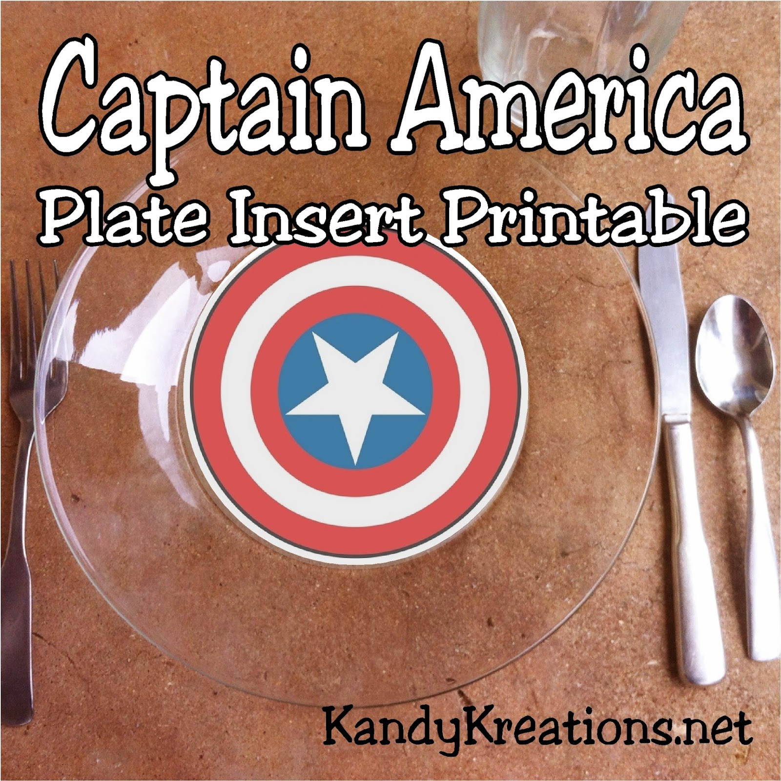 DIY Party Mom: Captain America Shield Patriotic Plate Insert Printable
