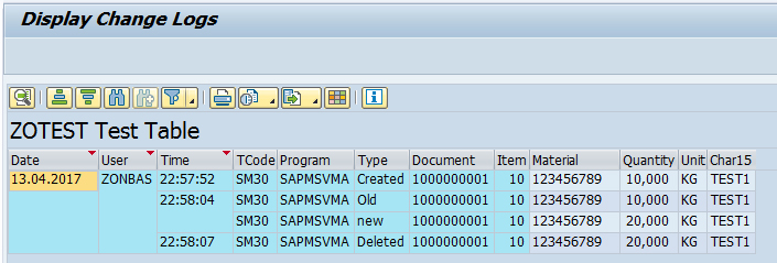 SAP ABAP Central: Change log for Z-Table Maintenance (via SCDO)