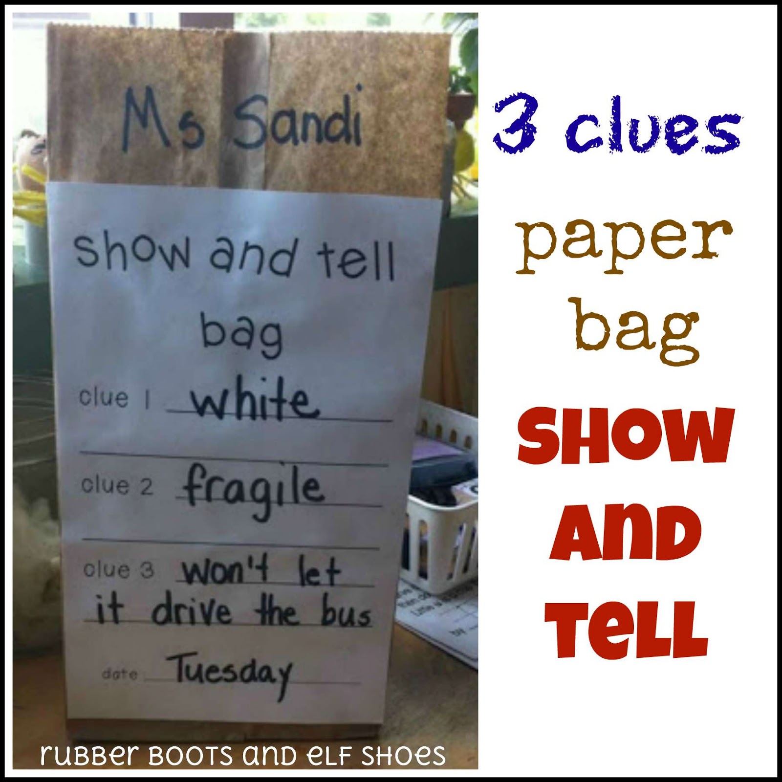 show and tell solution - rubber boots and elf shoes