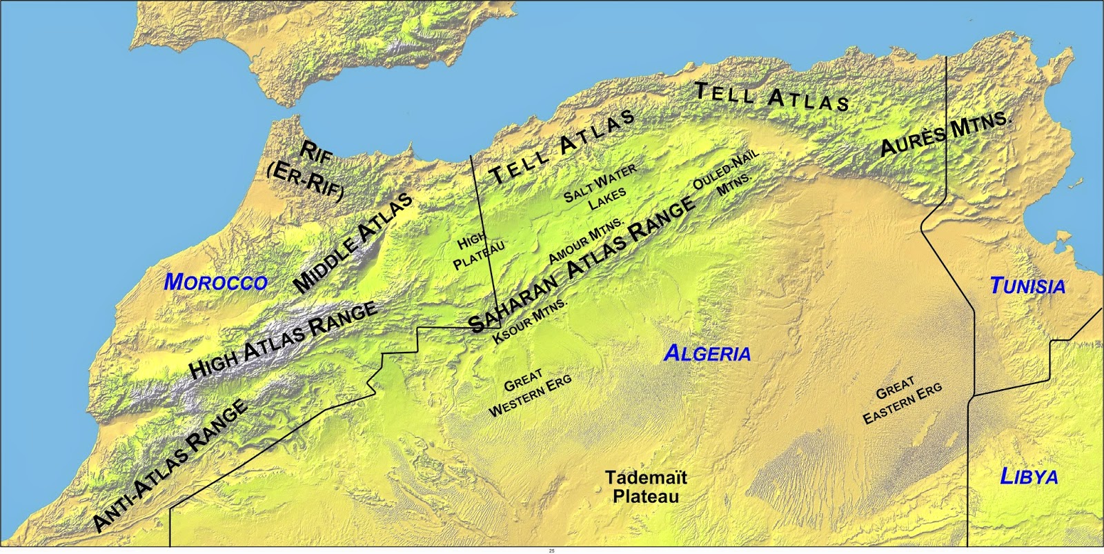 GEOGRAFIA AFRICANA: CORDILLERA DEL ATLAS