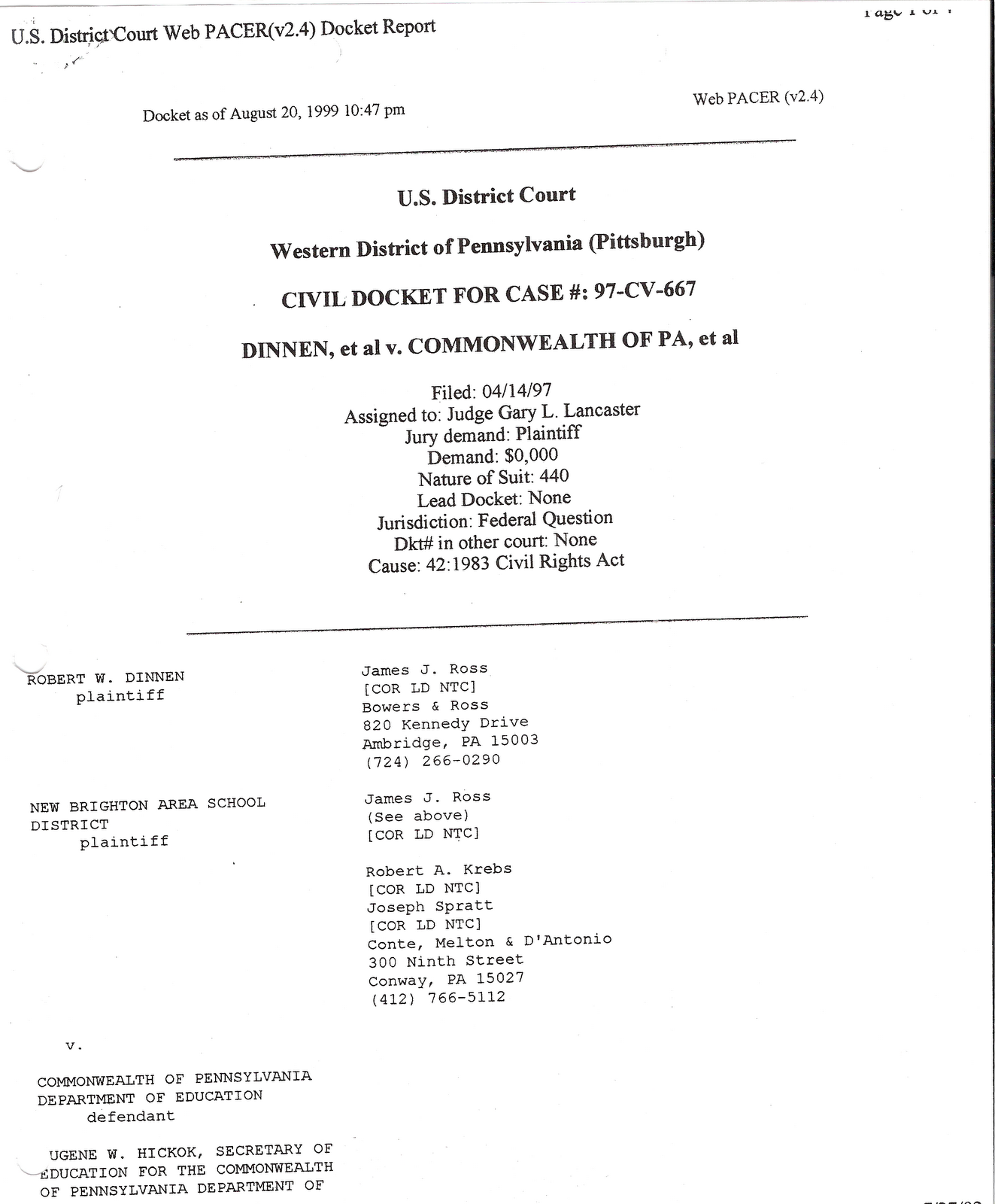 Fort Cherry Info: FC Board - Upholding Its Duty to Our Children?