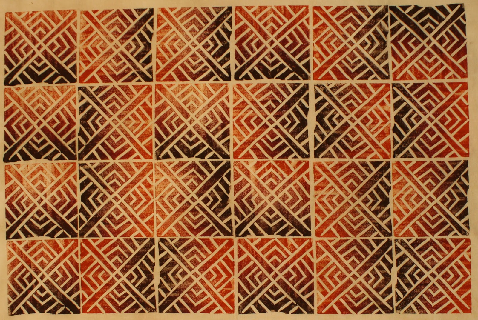 Living And Dyeing Under The Big Sky Repeating Block Pattern
