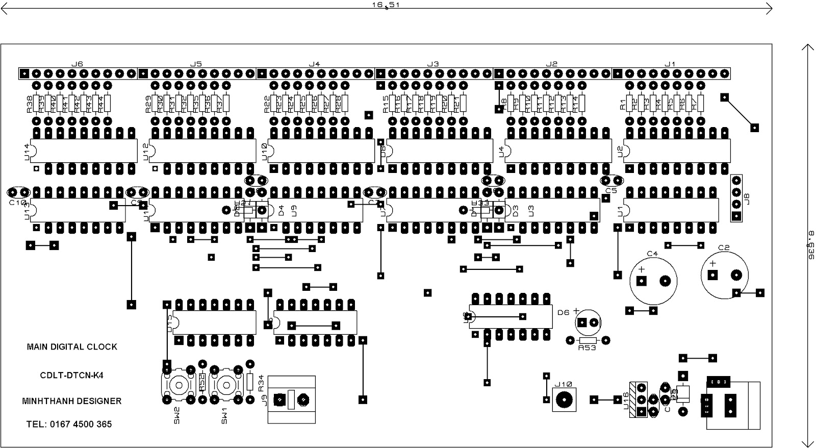 Digital Clock using CD 40110