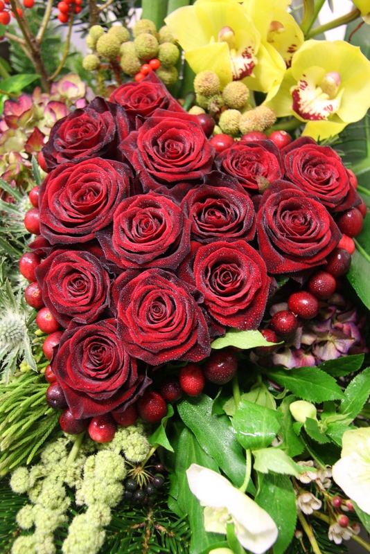 First Anniversary Design of Red Roses & Orchids Delivered to The Inn at ...