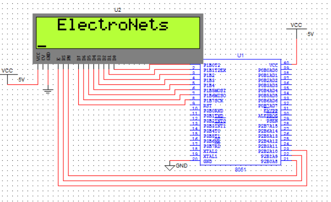 LCD interfacing with 8051 in assembly