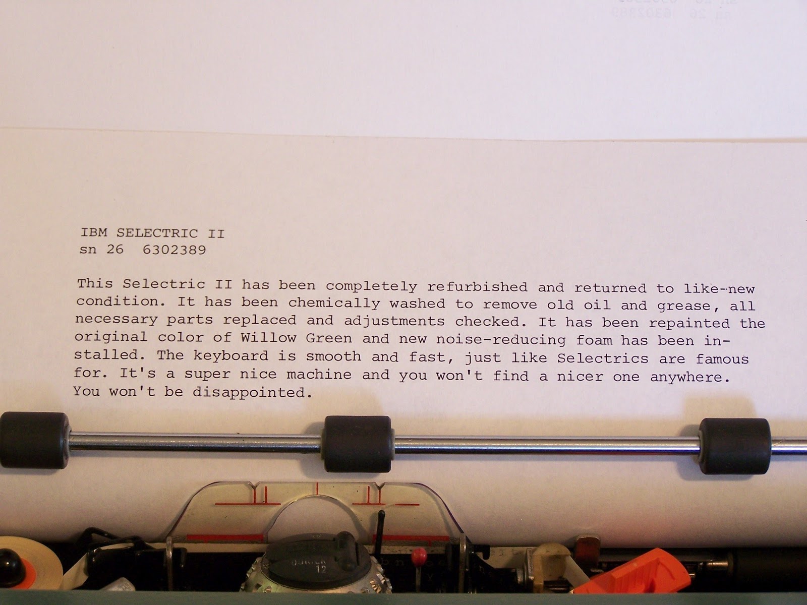 IBM Selectric Typewriters: Refurbished Willow Green Selectric II with ...