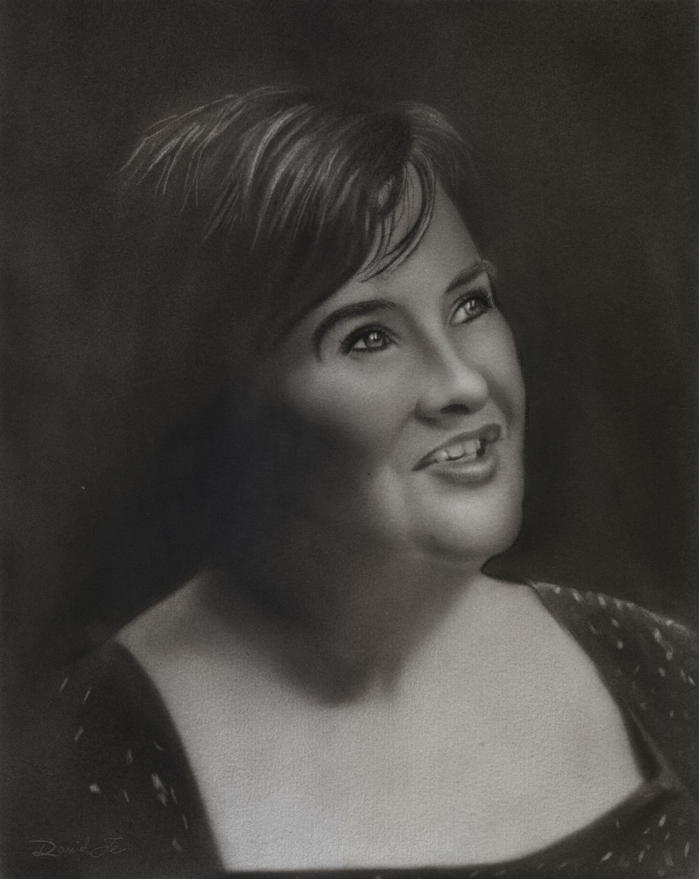 Pencil Drawings by David Te: Portrait of Susan Boyle
