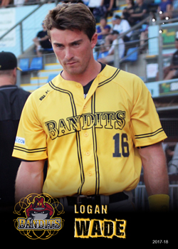 Australian Custom Baseball Cards: Logan Wade - 2017-18 Brisbane Bandits