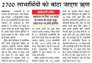 UP ODOP Name List 2018 One District, One Product Scheme