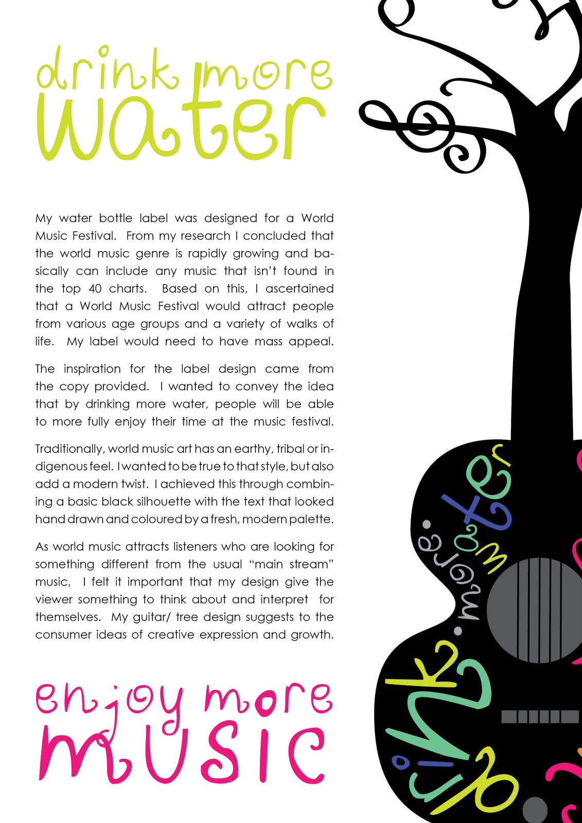 Pixel Peppa [digital design]: Water Bottle Design for a World Music ...