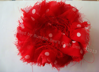 Bumble Bee's Craft Den: Shabby Chiffon Flower Tutorial