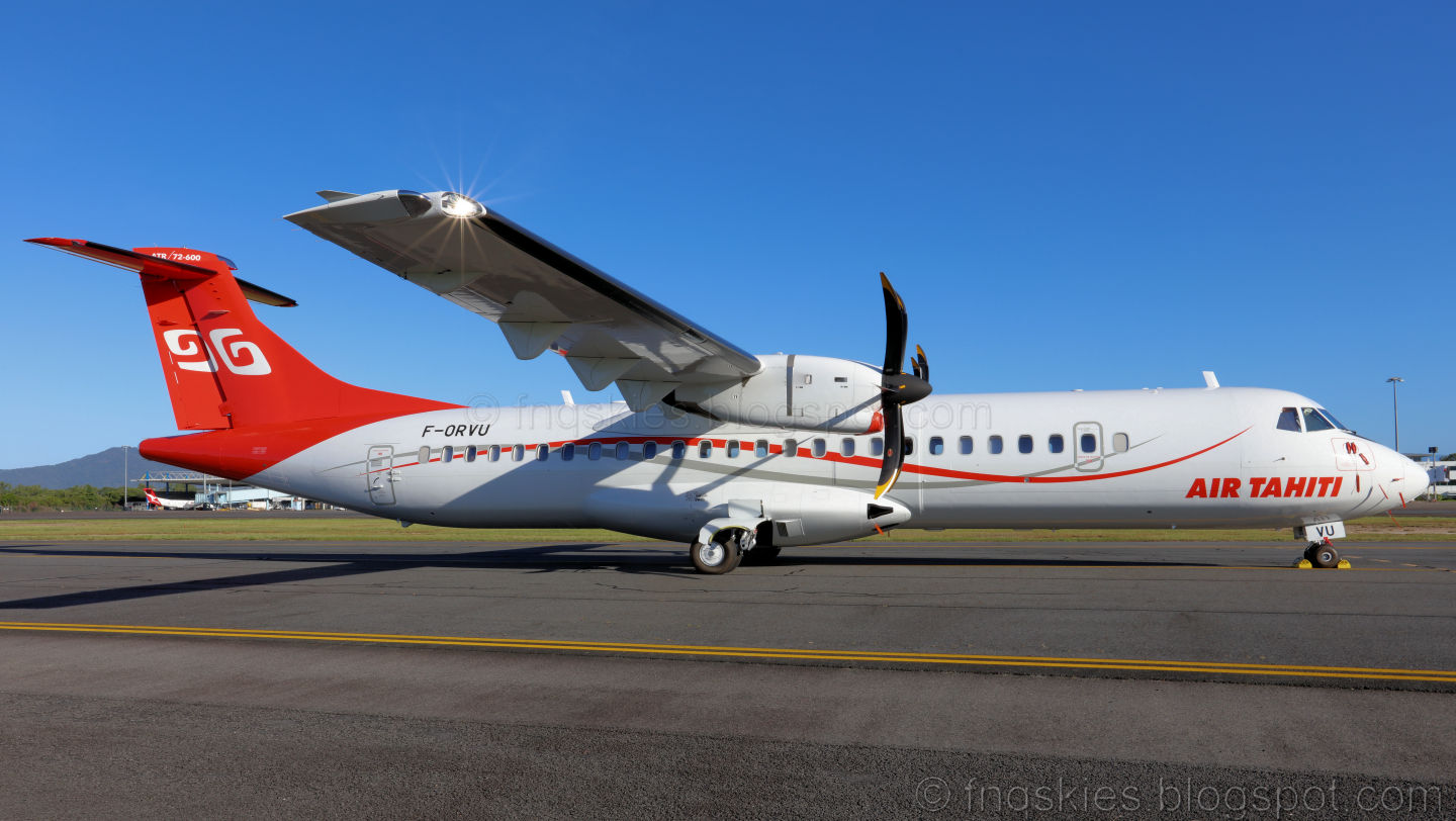Far North Queensland Skies: Air Tahiti ATR72-600 F-ORVU delivery flight