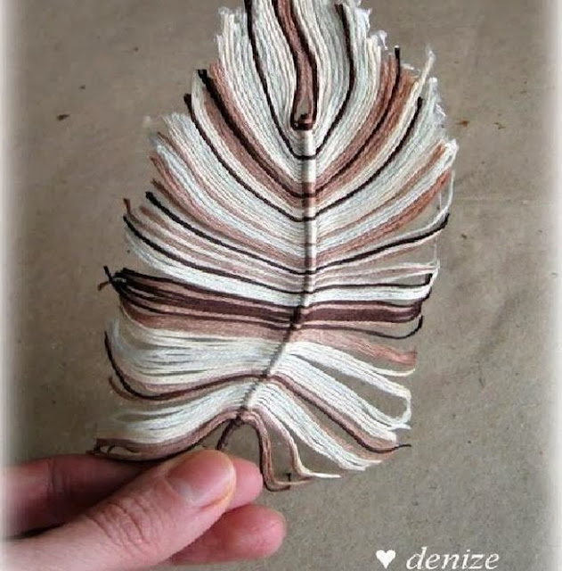 DIY Handmade Yarn Feather - The Idea King