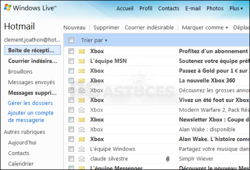 Hotmail se connecter boite de reception - Astucesinformatique