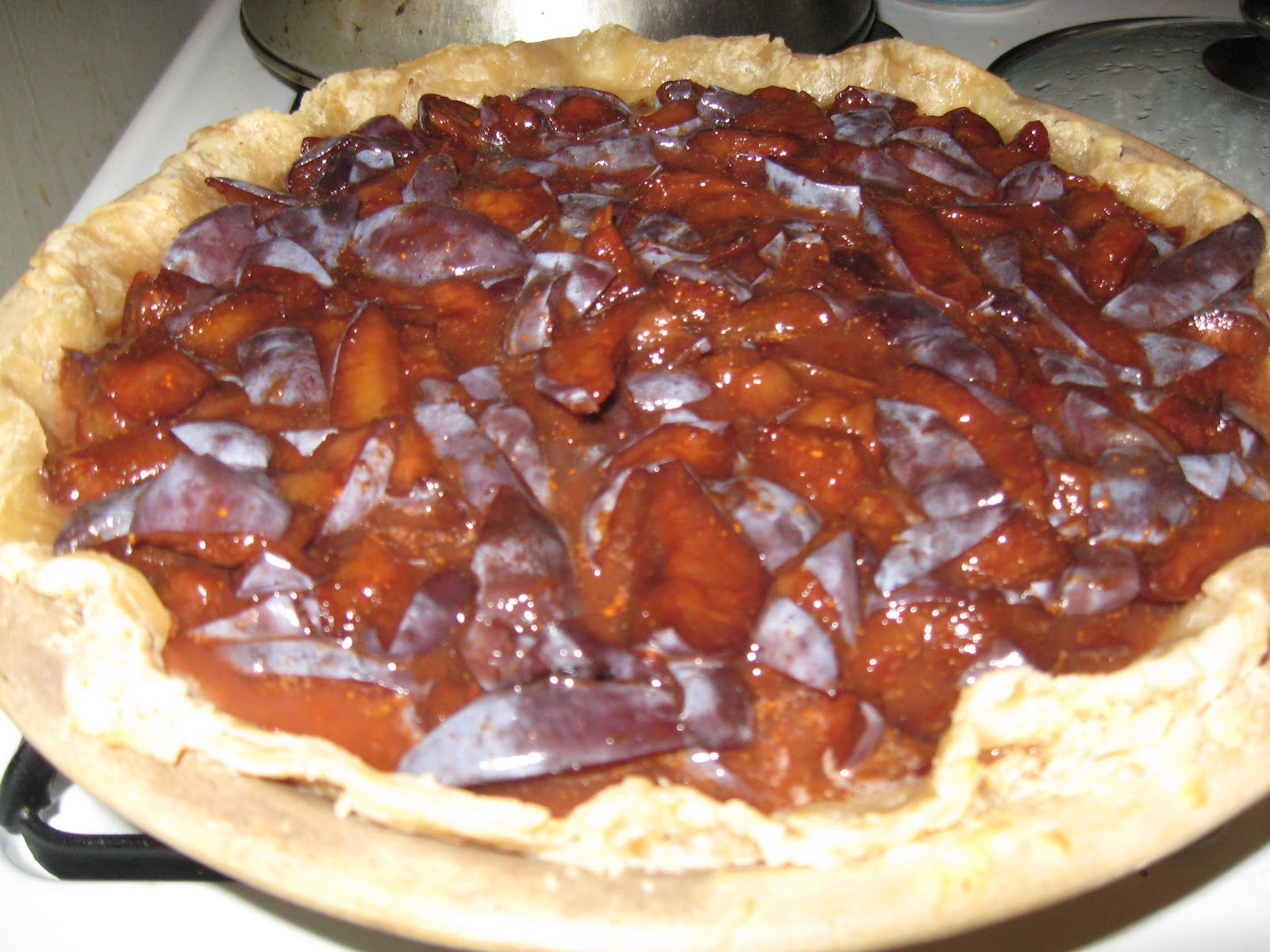 Pie-Curious: Weekly Pies: Prune Plum Pie with Hazelnut Topping
