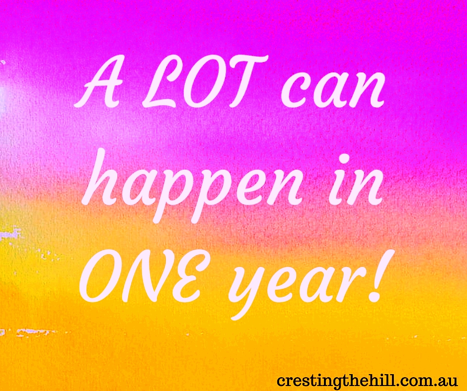 a lot can happen in a year - it's my first blogiversary! - Cresting The ...