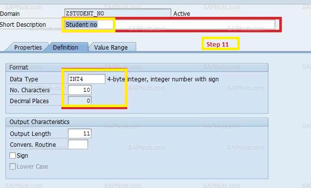 SAP ABAP Study Material For Beginners: How to create a database table in SAP ABAP SE11?