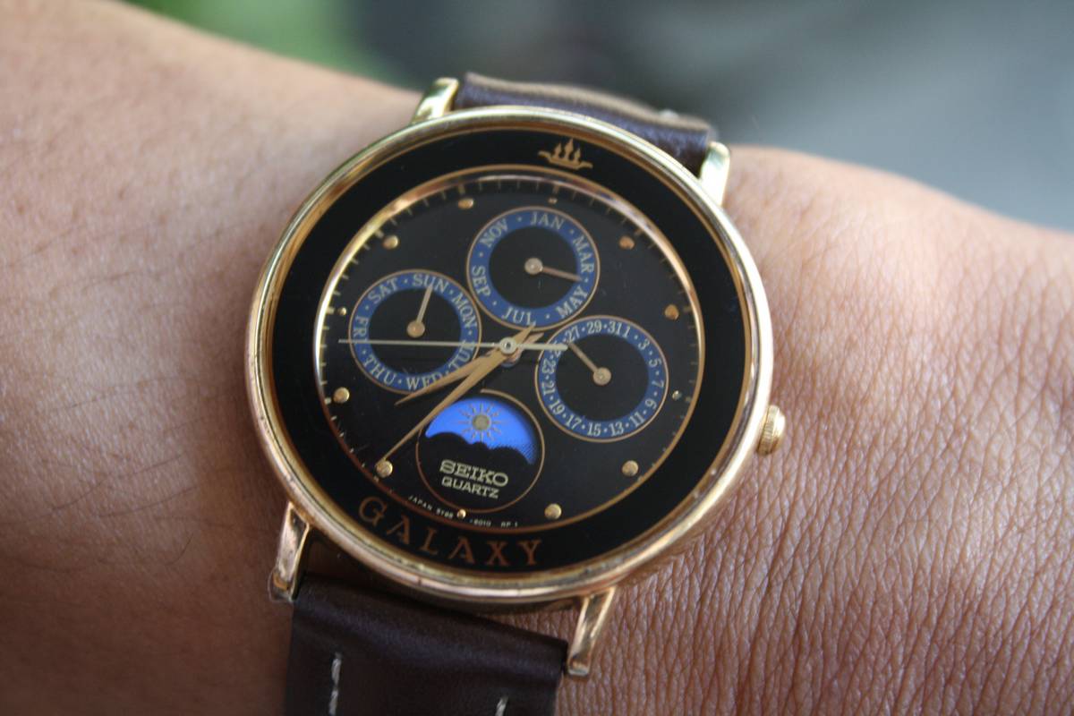 sale $ koleksi jam: Seiko Galaxy "Moon Phase "( Quartz )