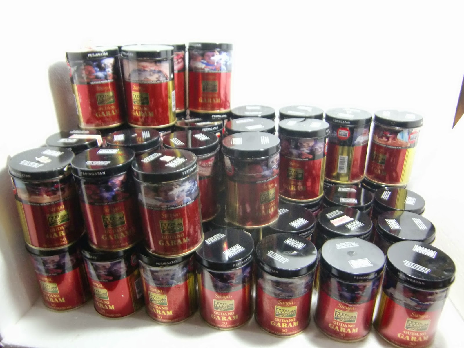 CILEGON ANTIK: Kaleng Rokok : GUDANG GARAM Surya 16 (Stock 60 Kaleng)