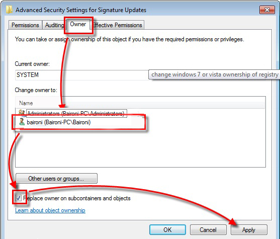 How To Take Full Permissions Control To Edit Protected Registry Keys