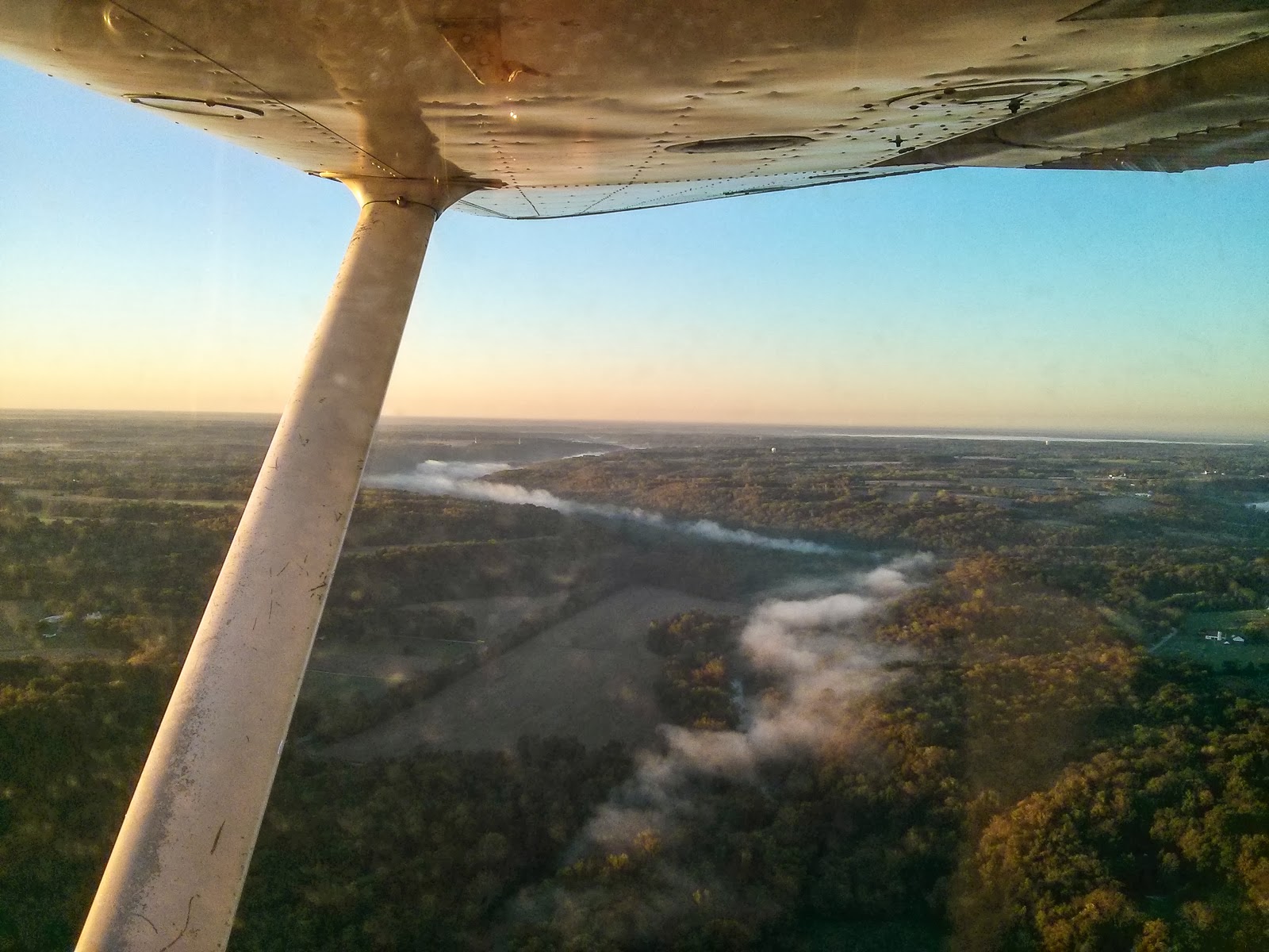 A mile of runway will take you anywhere.: Sunrise over the Little Miami