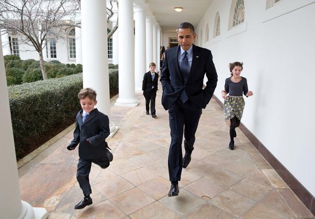 Adorable photos of Pres. Obama goofing around with little children