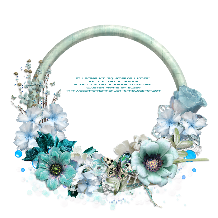 Escape From Reality Blog: FTU Clusters & Cluster Frames 'Aquamarine Winter'