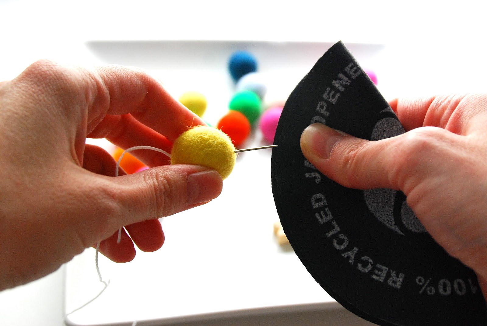 The Fickle Felt Tree: Felt Ball Garland Tutorial