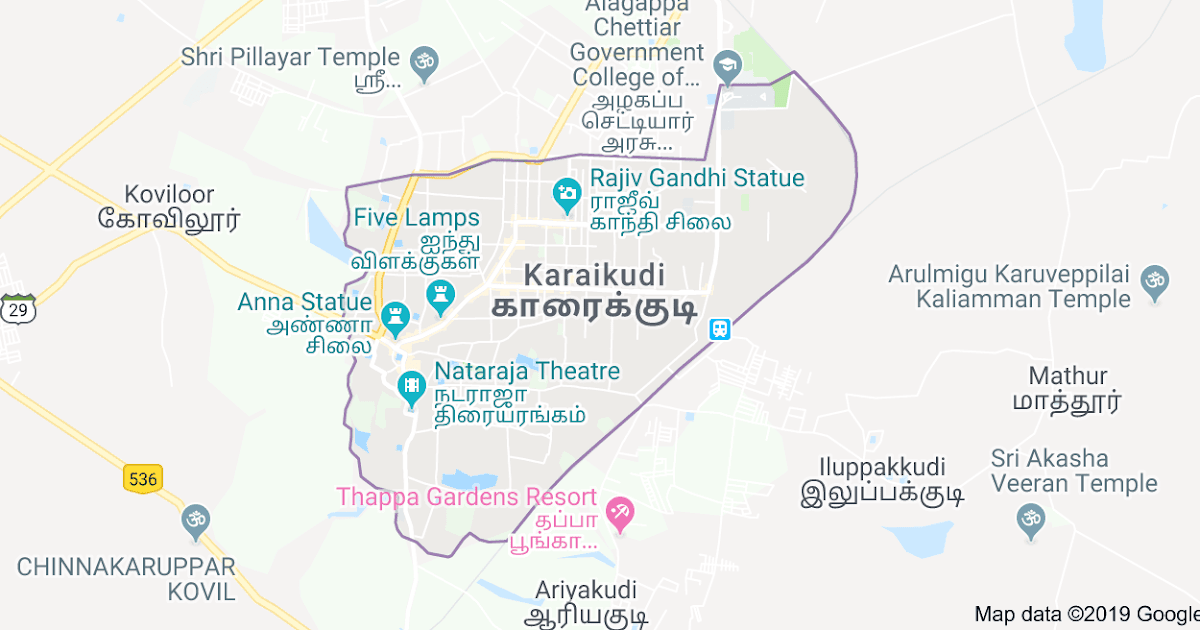backpacking to karaikudi: karaikudi map