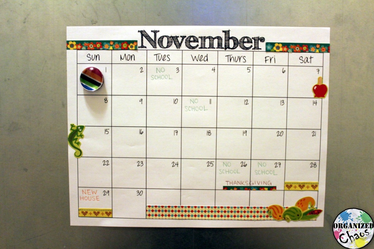 Mommy Monday: magnetic calendar for preschoolers DIY | Organized Chaos