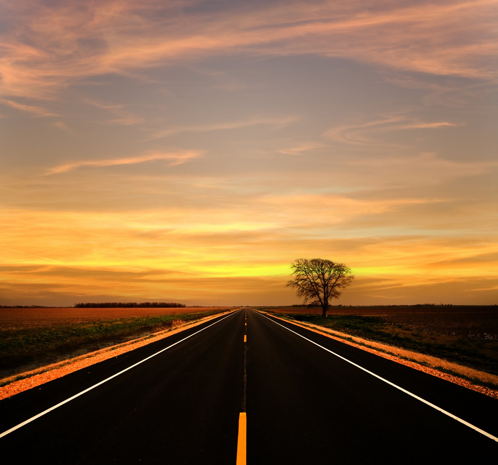 Sunset road, Beautiful roads, Sunset
