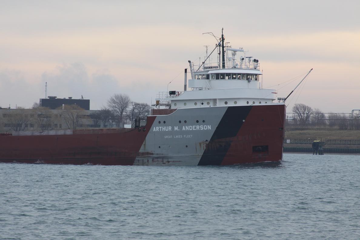 Michigan Exposures: The Arthur M. Anderson Passes Port Huron