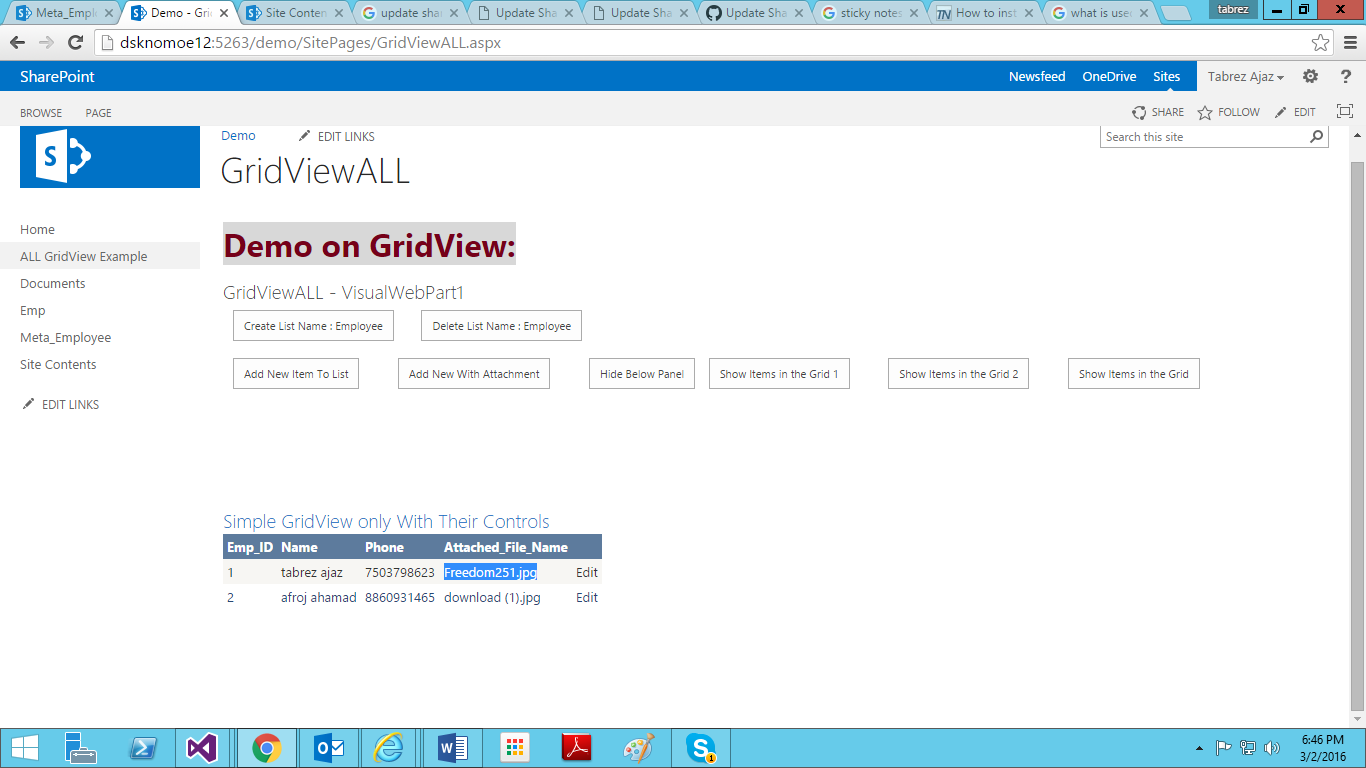 .Net + SharePoint 2013 Tutorials: Bind SharePoint list data to GridView ... .Net + SharePoint 2013 Tutorials: Bind SharePoint list data to GridView ...