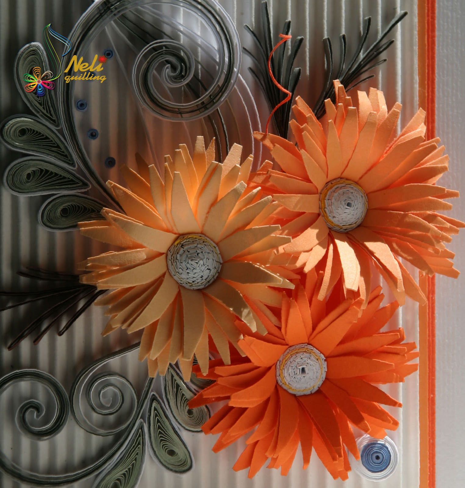 Neli Quilling Art: Quilling card - flowers
