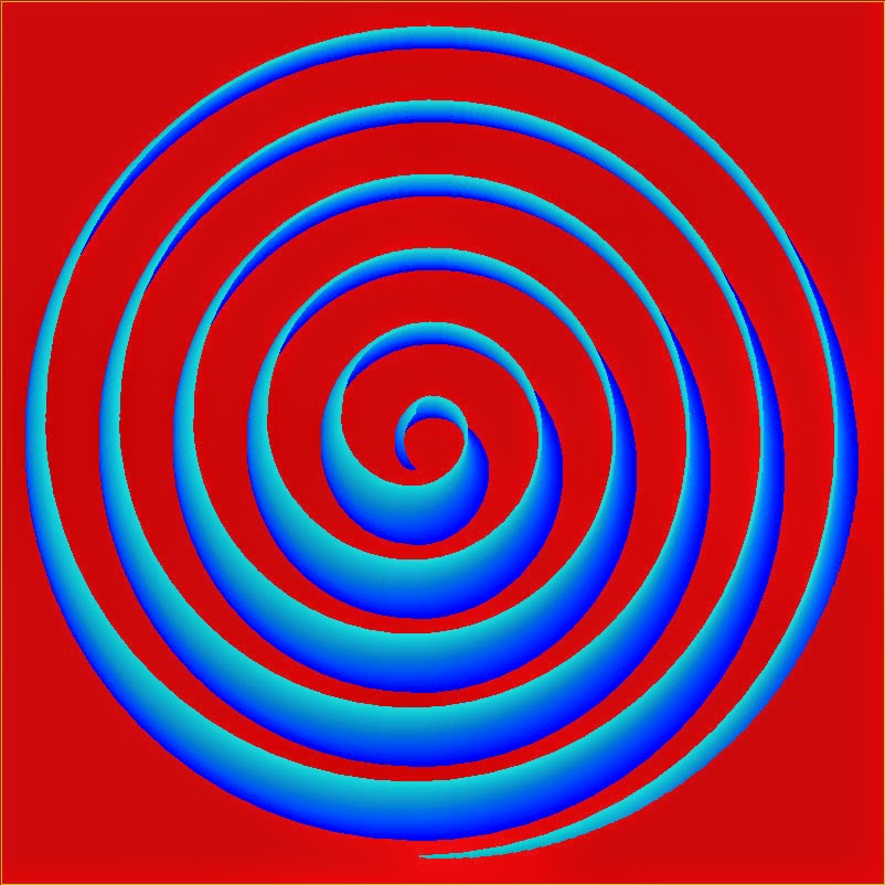 Cosas que quiero contar: Espirales sobre fondo rojo