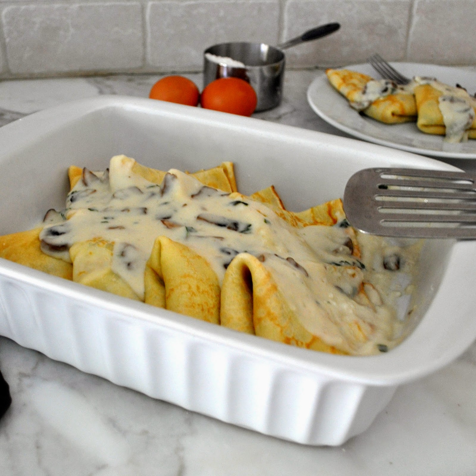 Cooking with Manuela: Crespelle with Creamy Mushrooms
