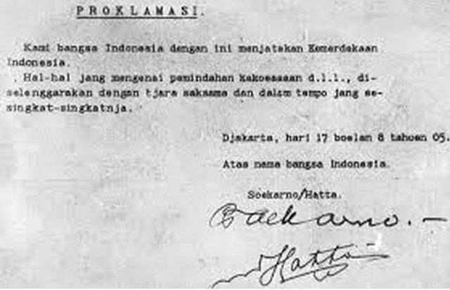 Teks Proklamasi 17 Agustus 1945 dan Sejarahnya - Ady Kenzie Blog
