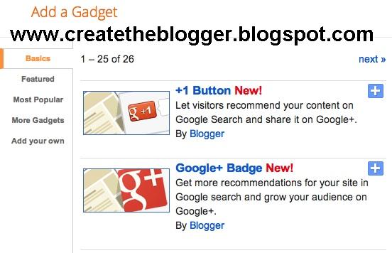 For Bloggers: New Google +1 Button And Google+ Badge For Blogger