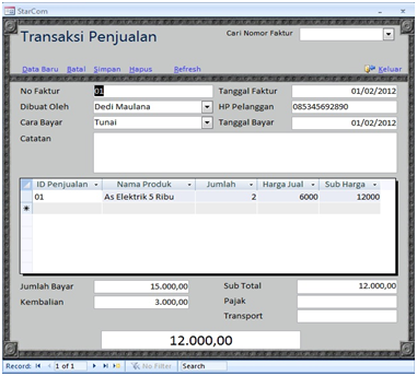 Belajar Access: ASA-Pembelian Dan Penjualan
