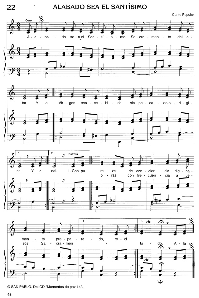 ALABADO SEA EL SANTÍSIMO