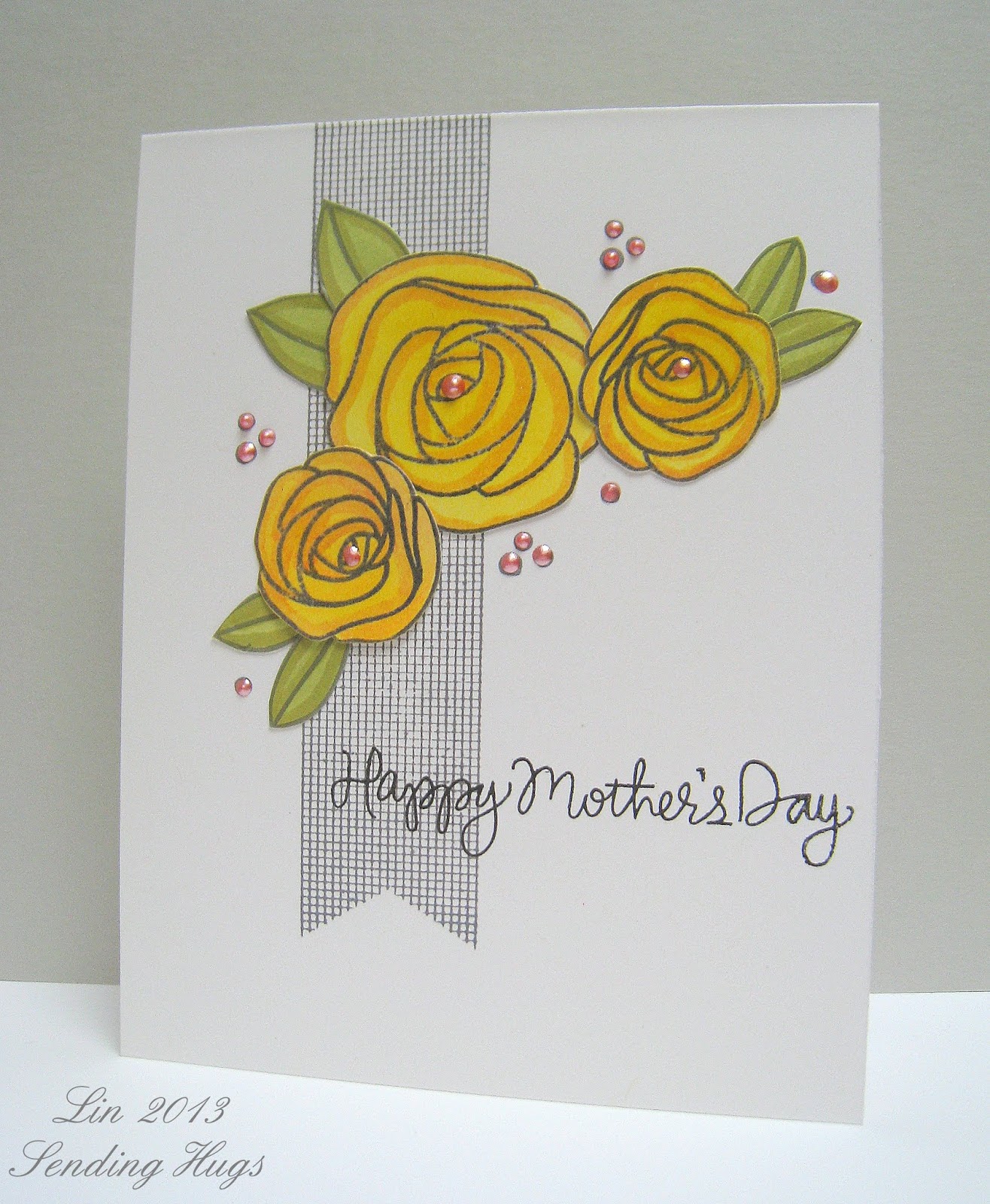 Sending Hugs: Yellow Roses for Mom