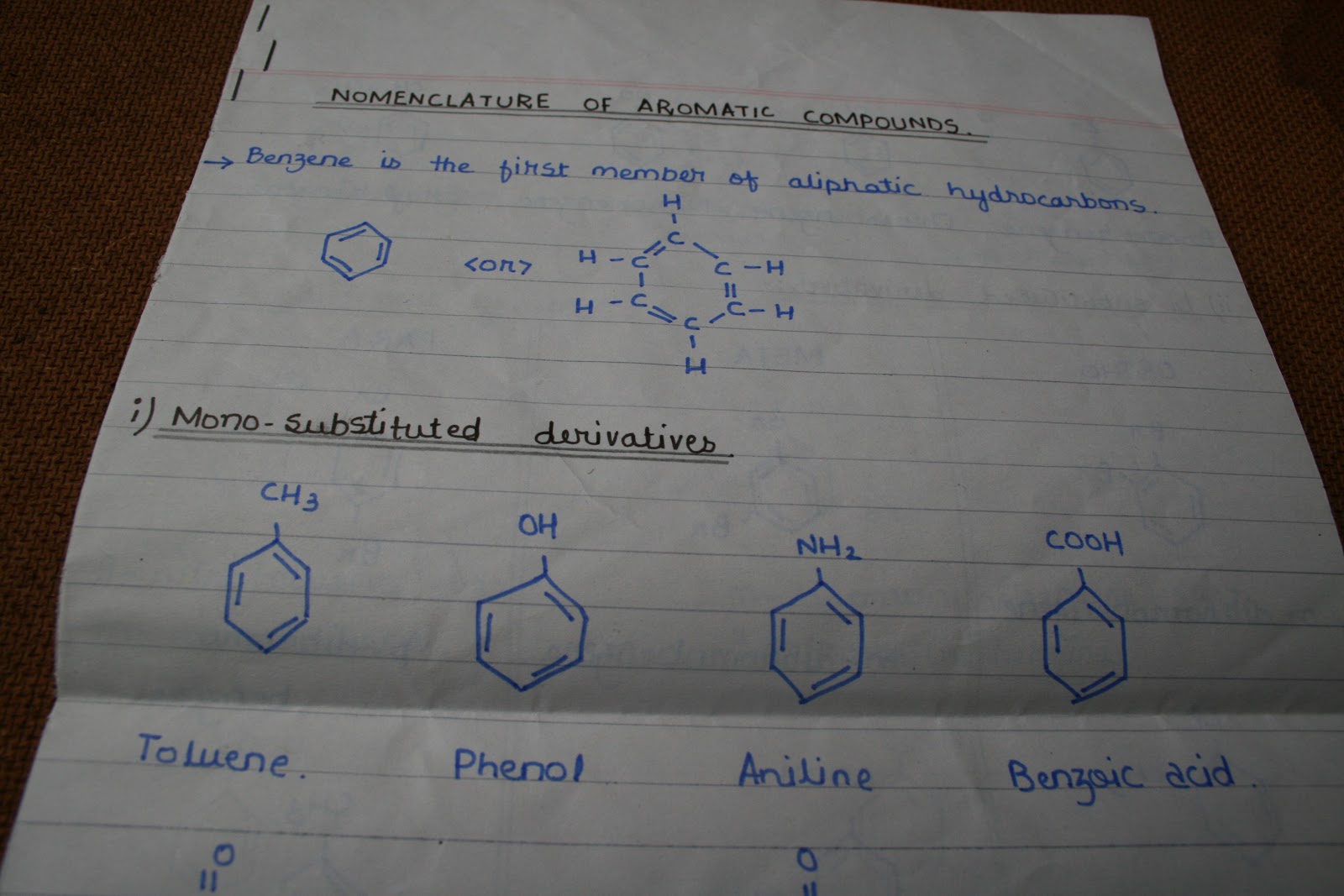 Isolated System: Nomenclature and structures of Aromatic Compounds.
