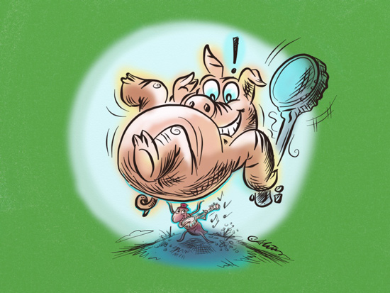 Dueling Banjo Pigs: Charles Akins: Pig and Ant