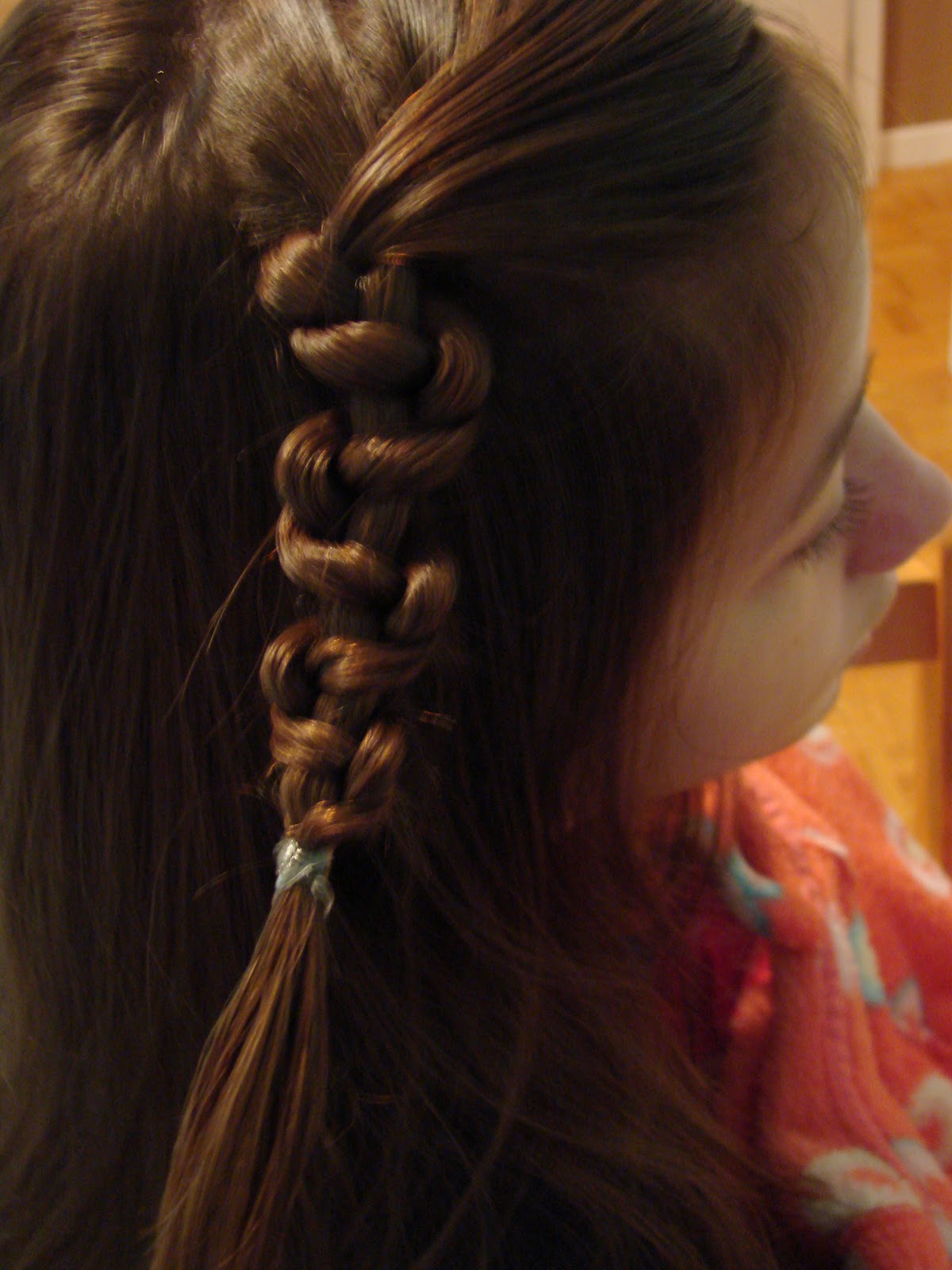 Sassy's hairstyles: Slide Up Braid To Uneven Braid