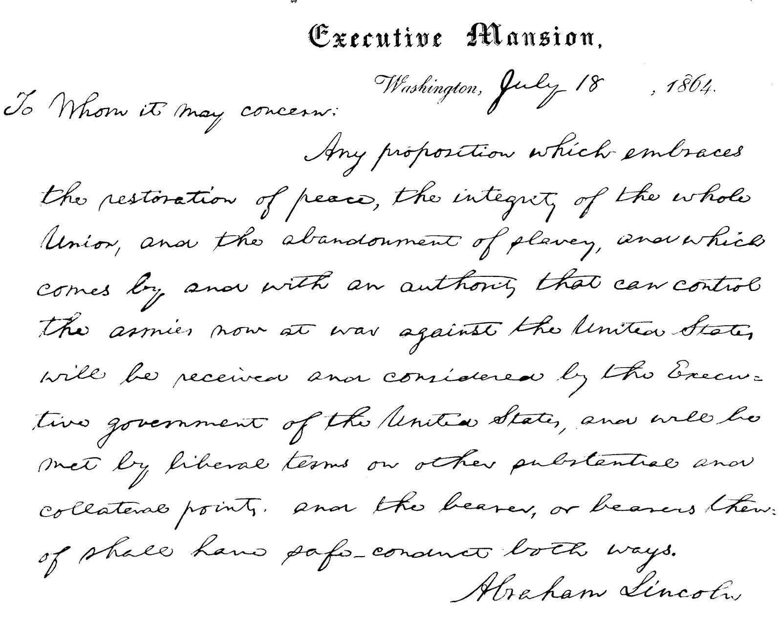 President Abraham Lincoln