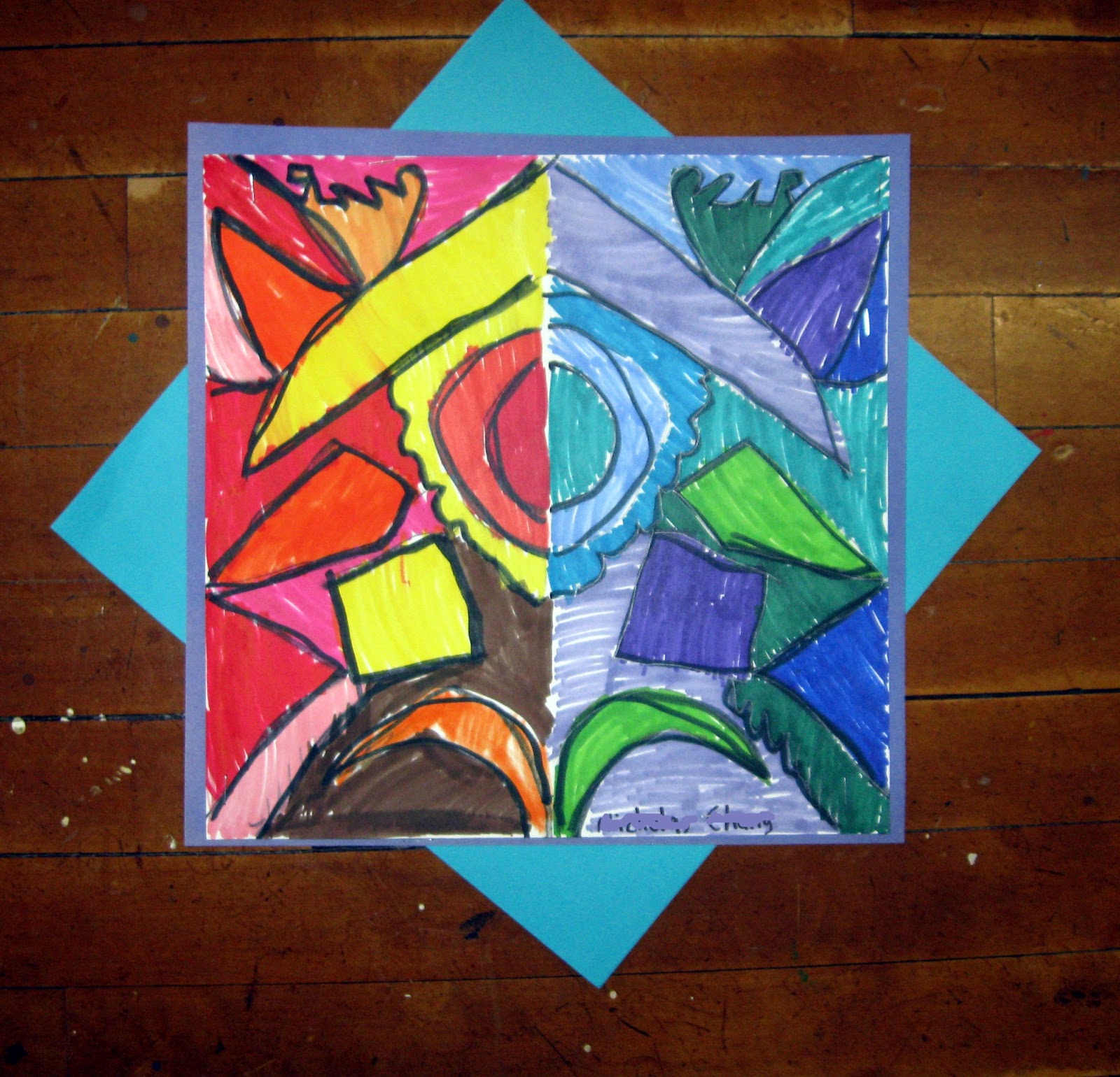 ArtMuse67: Symmetrical Warm and Cool Compositions 3rd grade