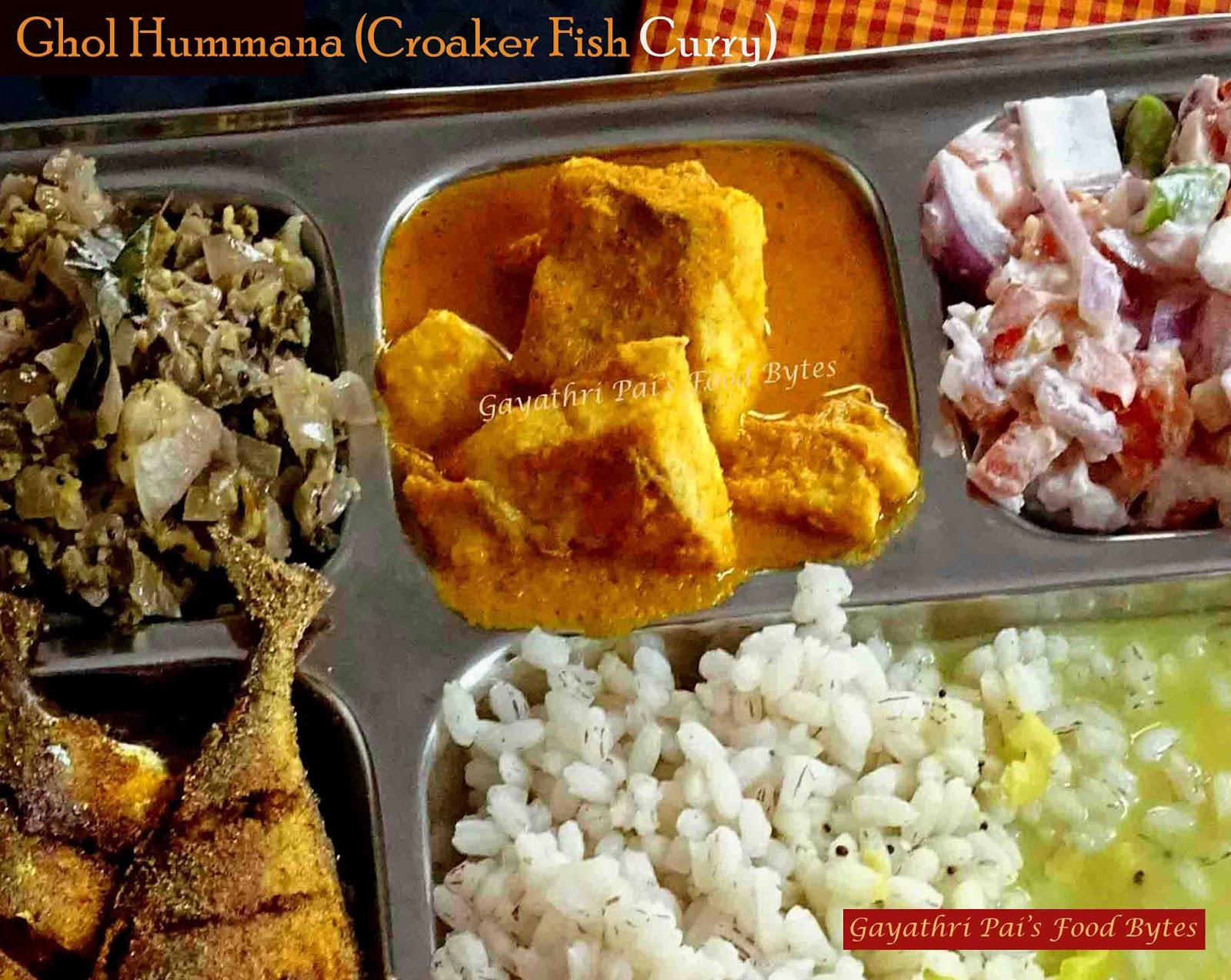 Gayathri Pai's Food Bytes: Ghol Hummana / Croaker Fish Curry with ...