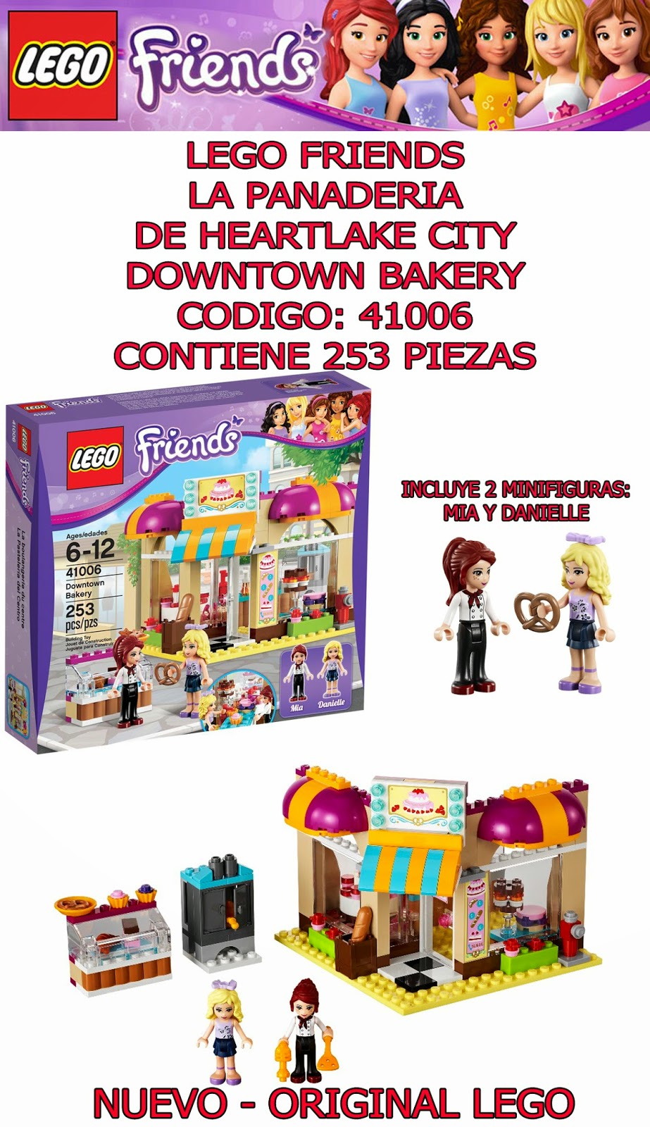 Juguetería León: LEGO FRIENDS 41006 LA PANADERIA DE HEARTLAKE ...